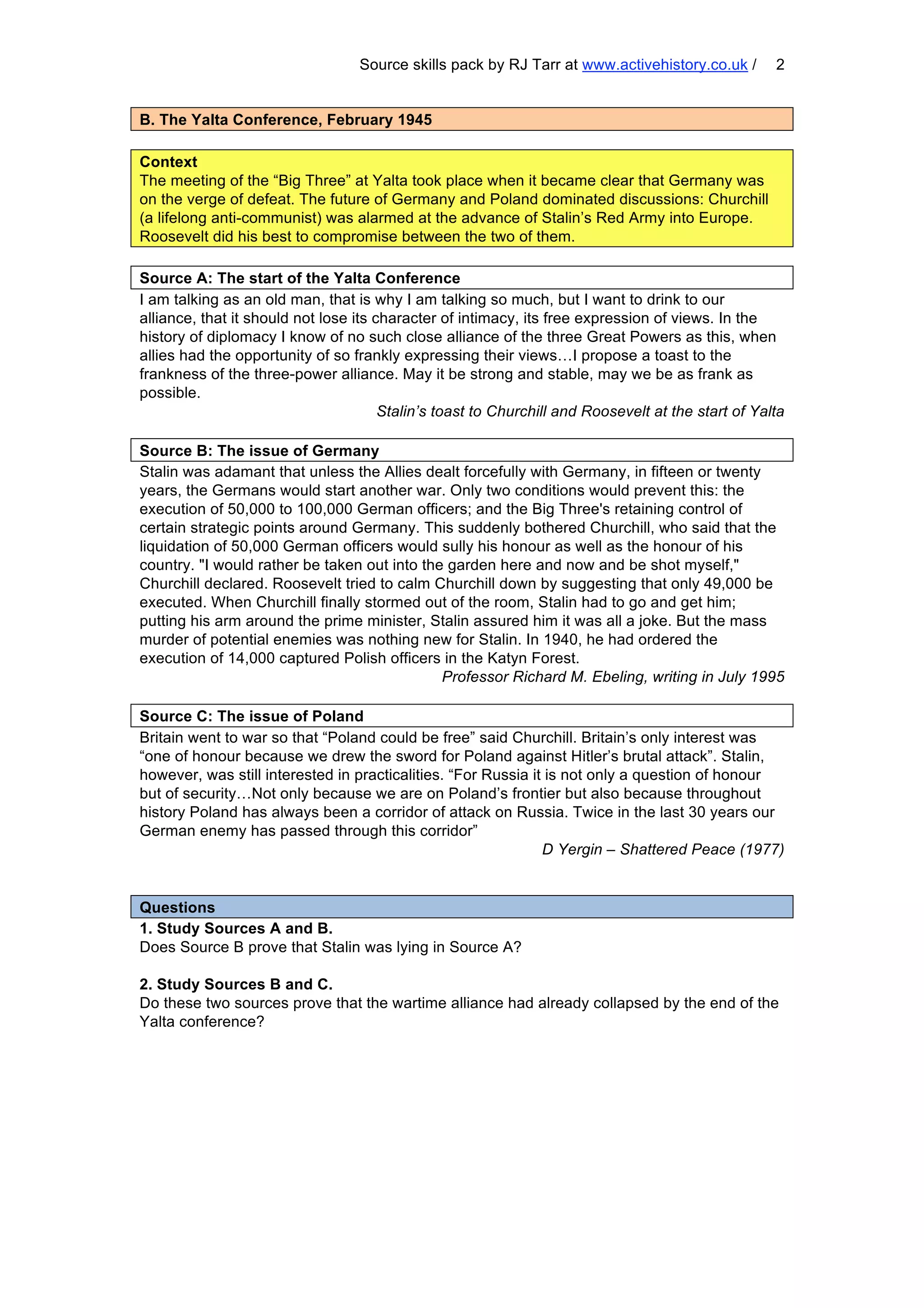 Source pack origins cold war | PDF