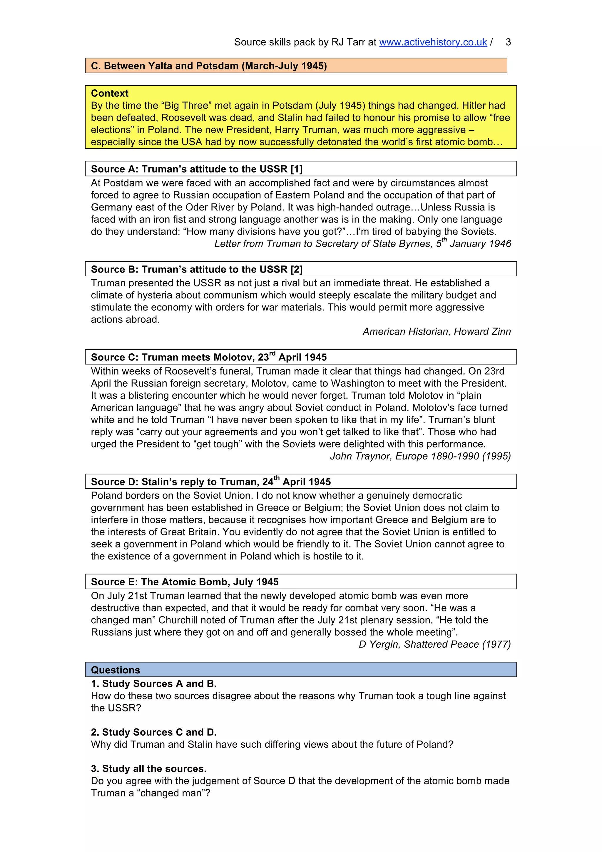 Source pack origins cold war | PDF