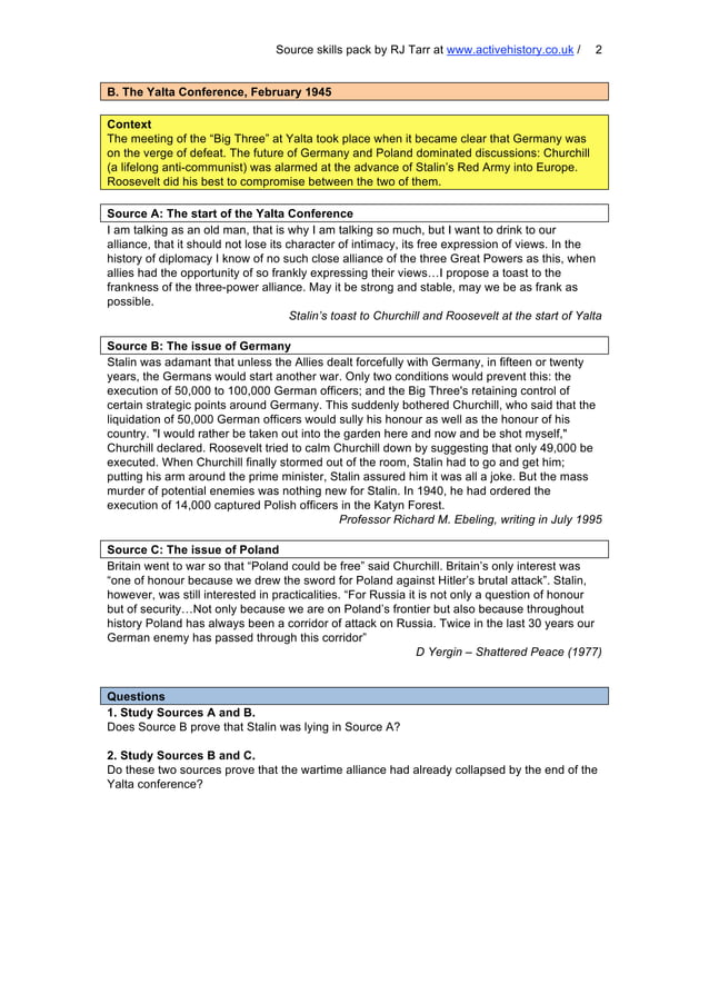 Source pack origins cold war | PDF