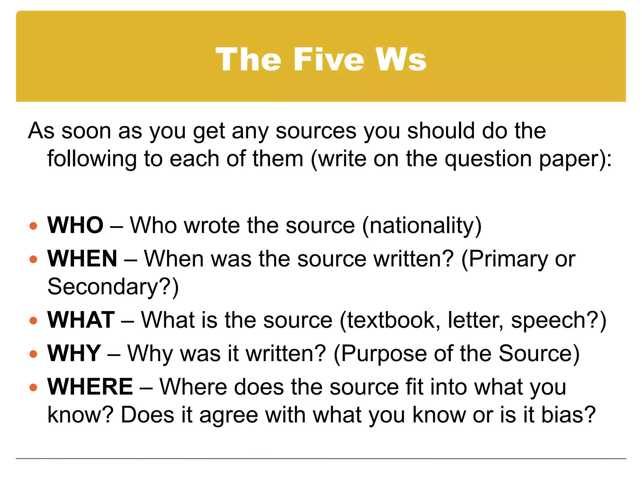 Source Questions Help | PPTX