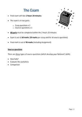 Source questions instructions booklet | PDF