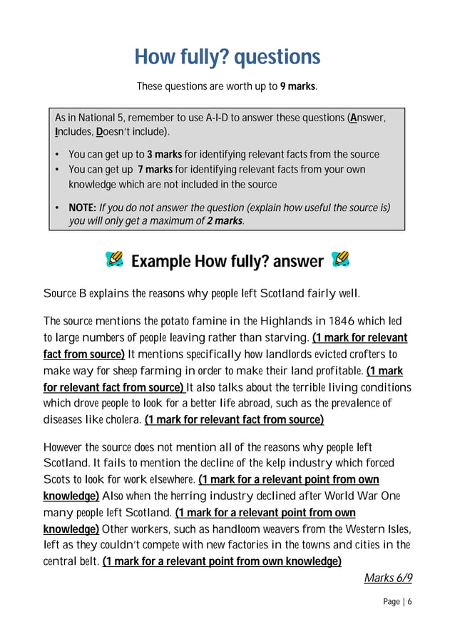 Source questions instructions booklet | PDF