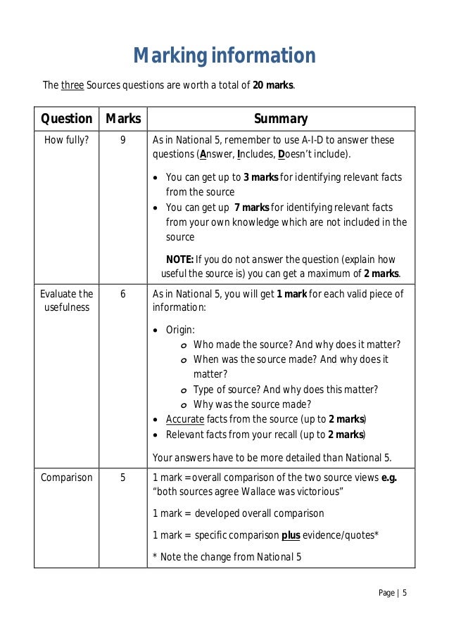 Source questions instructions booklet
