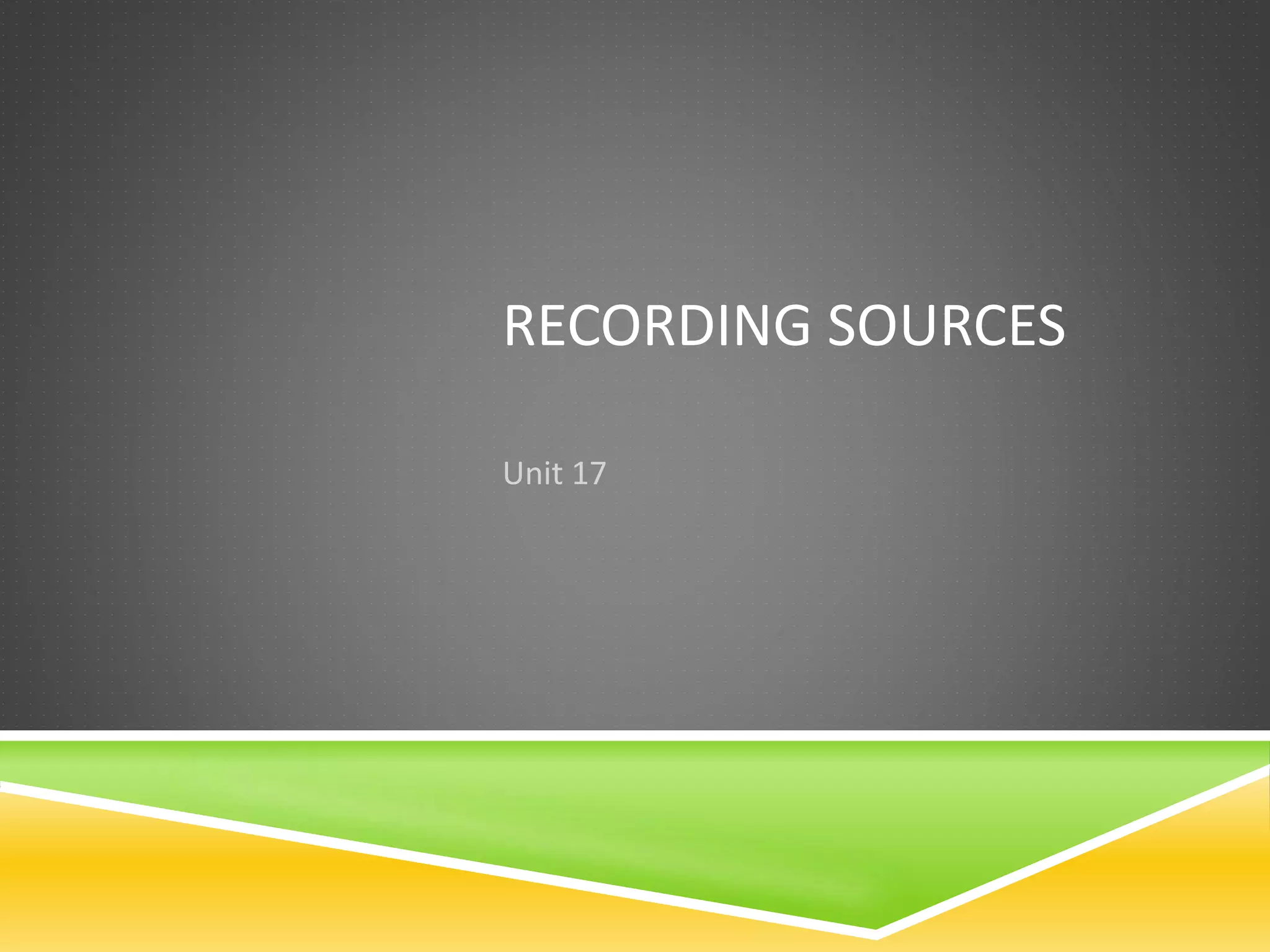 Sources | PPT