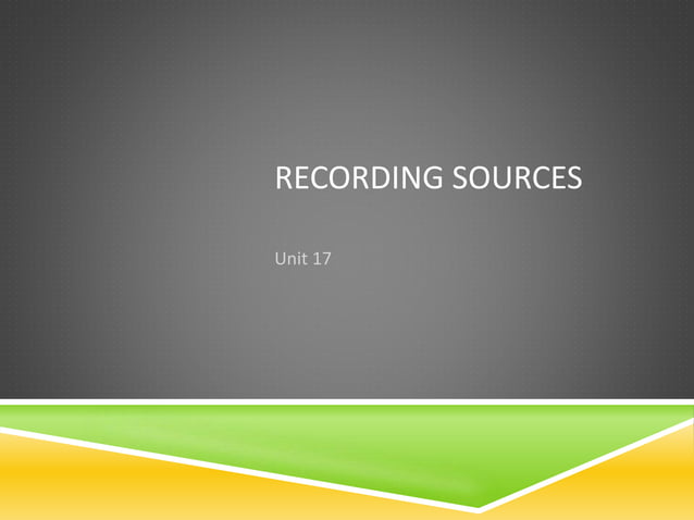 Sources | PPT