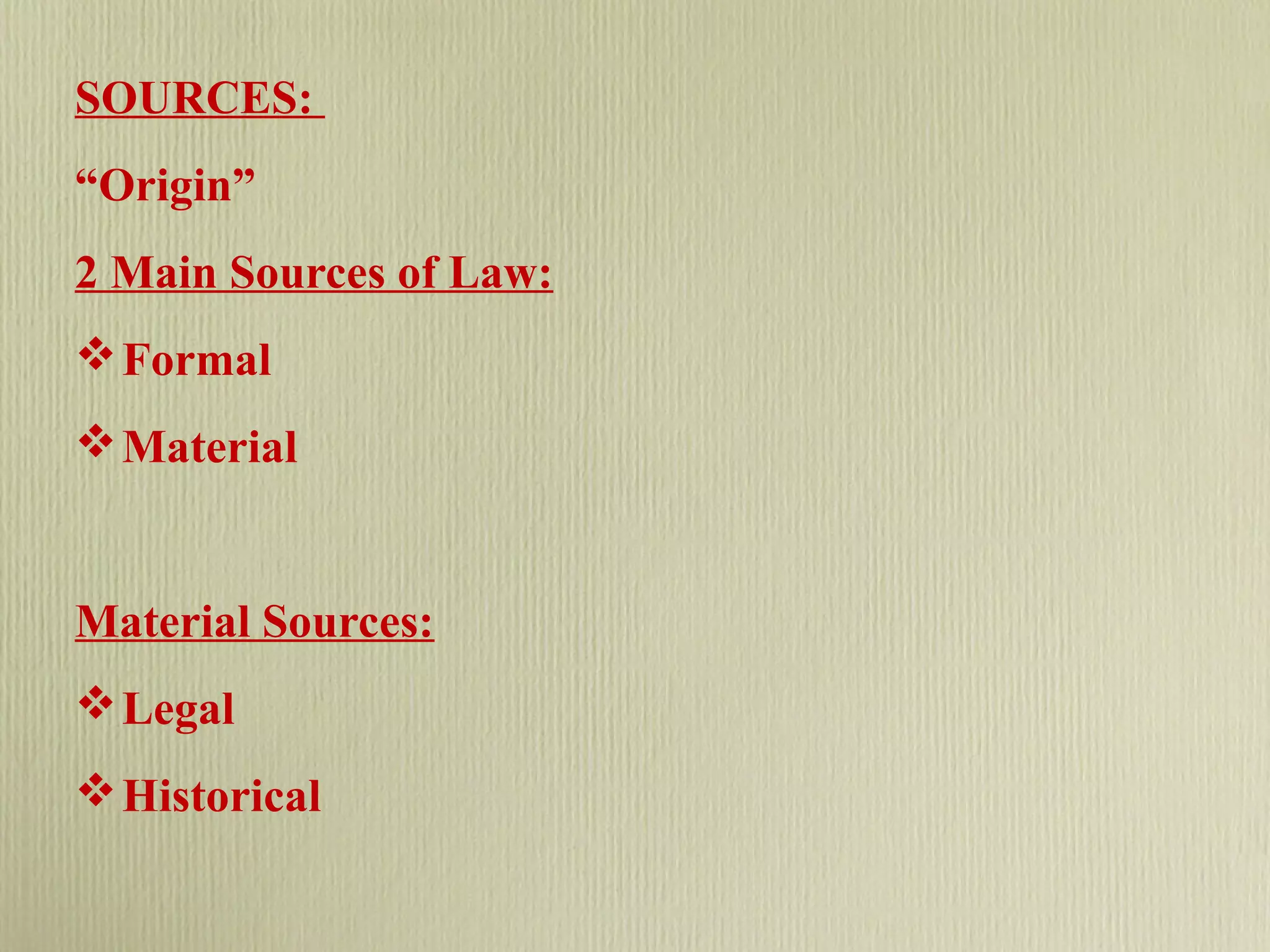Sources of law | PPT