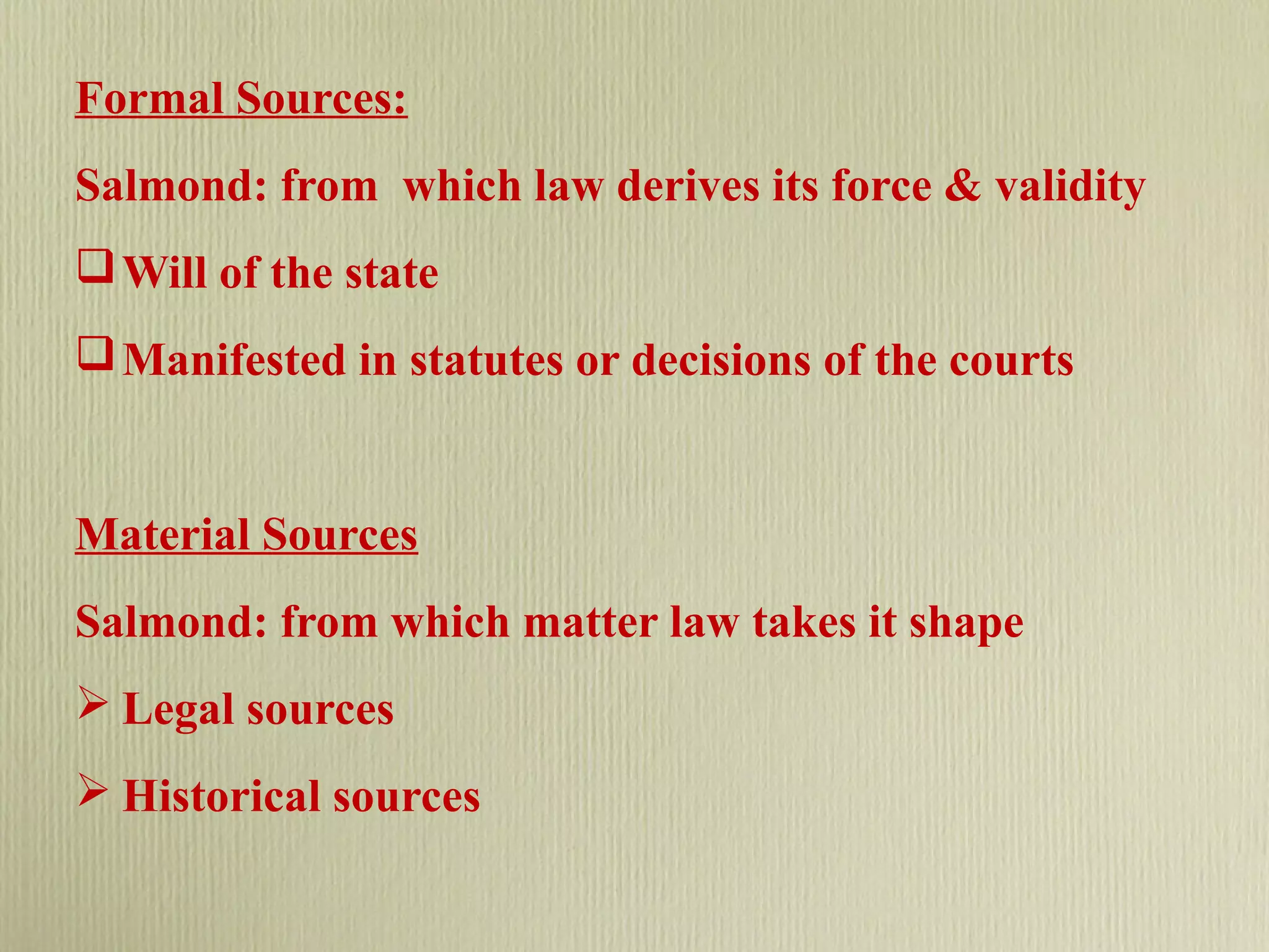 Sources of law | PPT