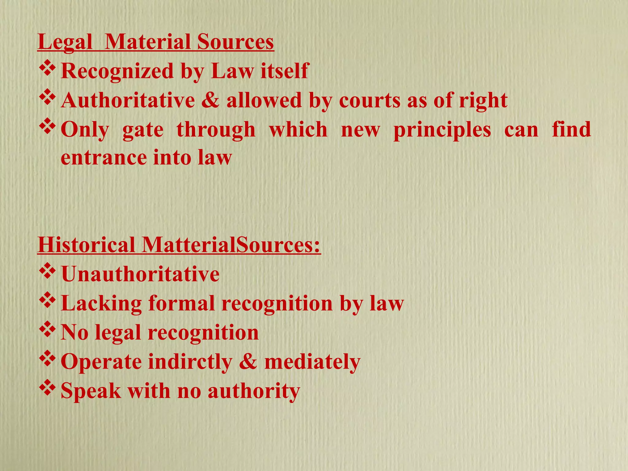 Sources of law | PPT