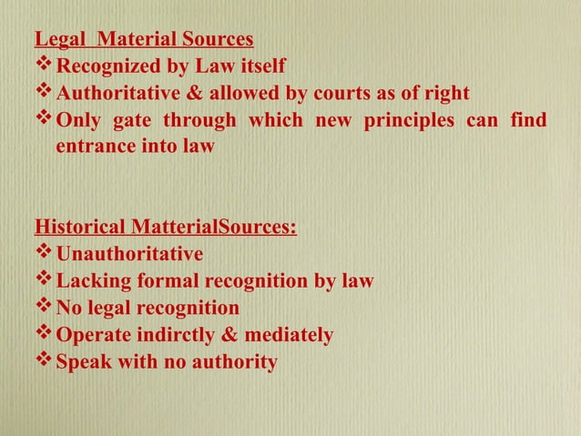 Sources of law | PPT