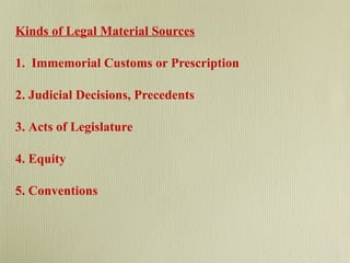 Sources of law | PPT