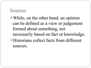 Sources | PPT | Secondary Education | Education