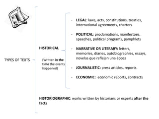 Historical sources and how to write a historical text analysis | PPTX