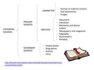 Historical sources and how to write a historical text analysis