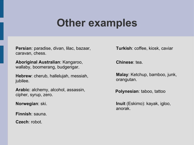 Sources of English Vocabulary | PPT