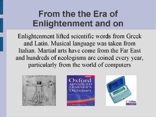 Sources of English Vocabulary | ODP