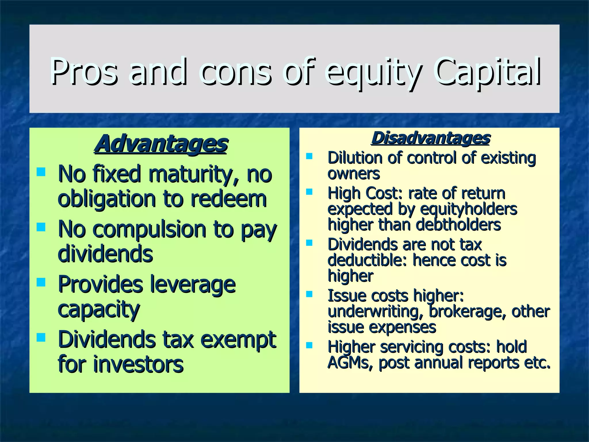 Sources Of Long Term Finance | PPT