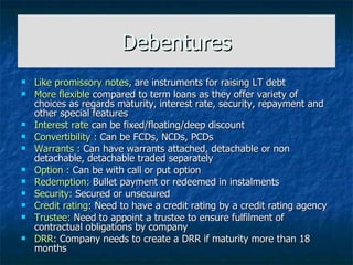 Sources Of Long Term Finance | PPT