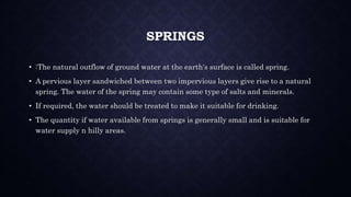 Sources and de mand and water supply | PPTX | Chemistry | Science