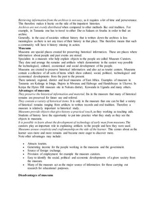 Sources and importance of history | DOCX