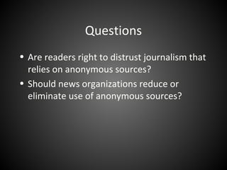 Anonymous Sources and Privacy | PPT