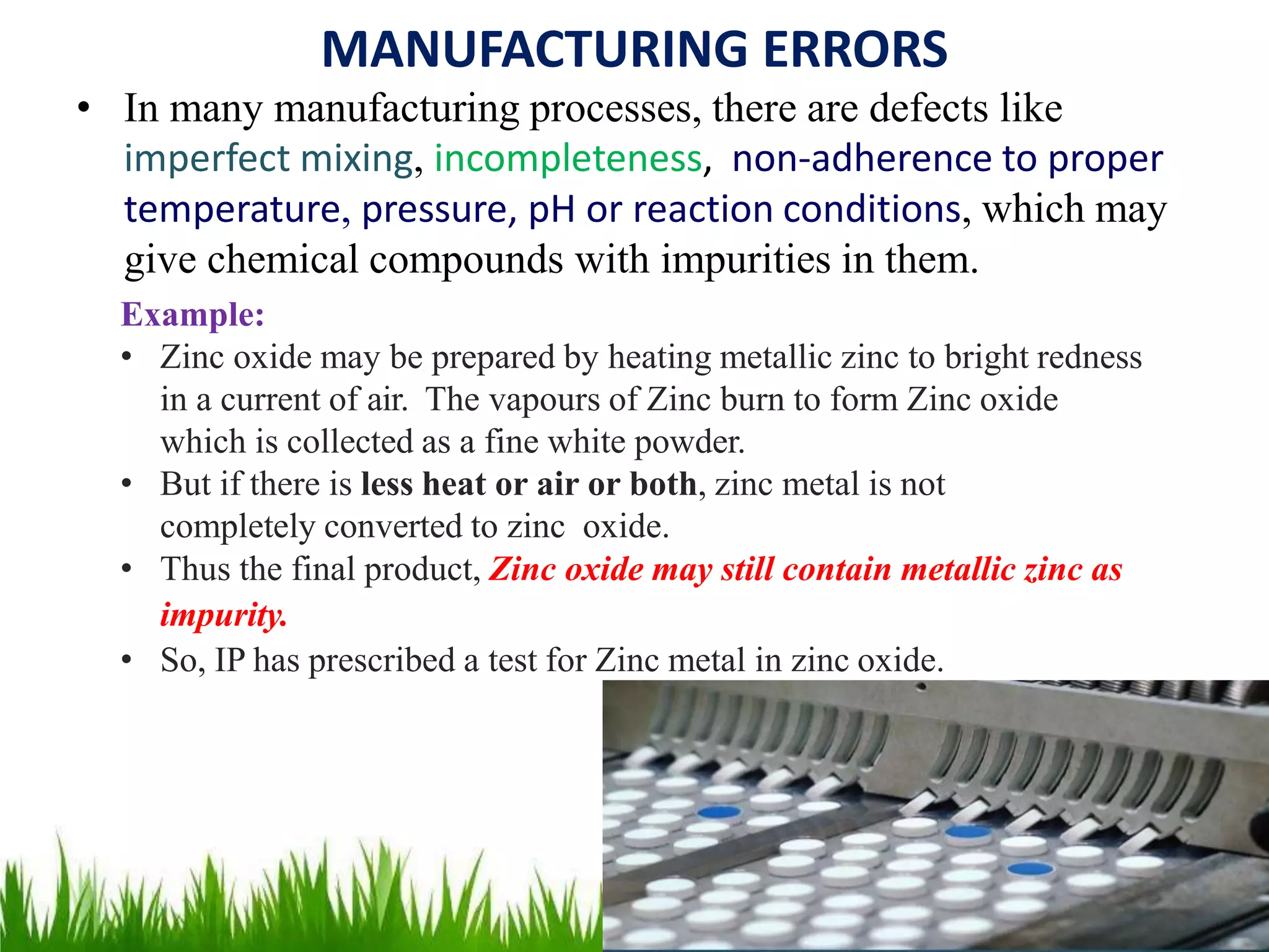 Sources and types of impurities | PPTX