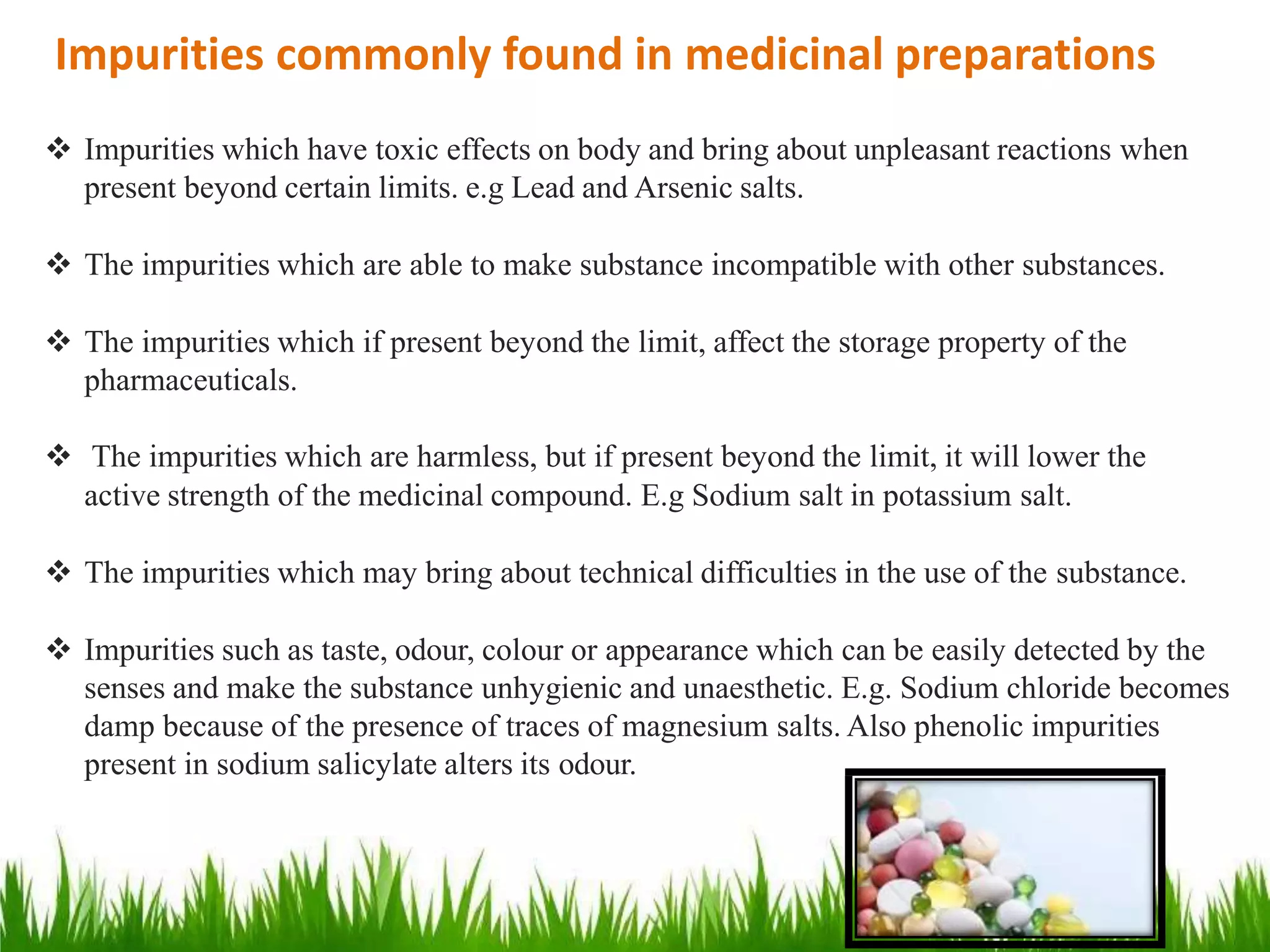 Sources and types of impurities | PPTX