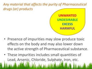 Sources and types of impurities | PPTX