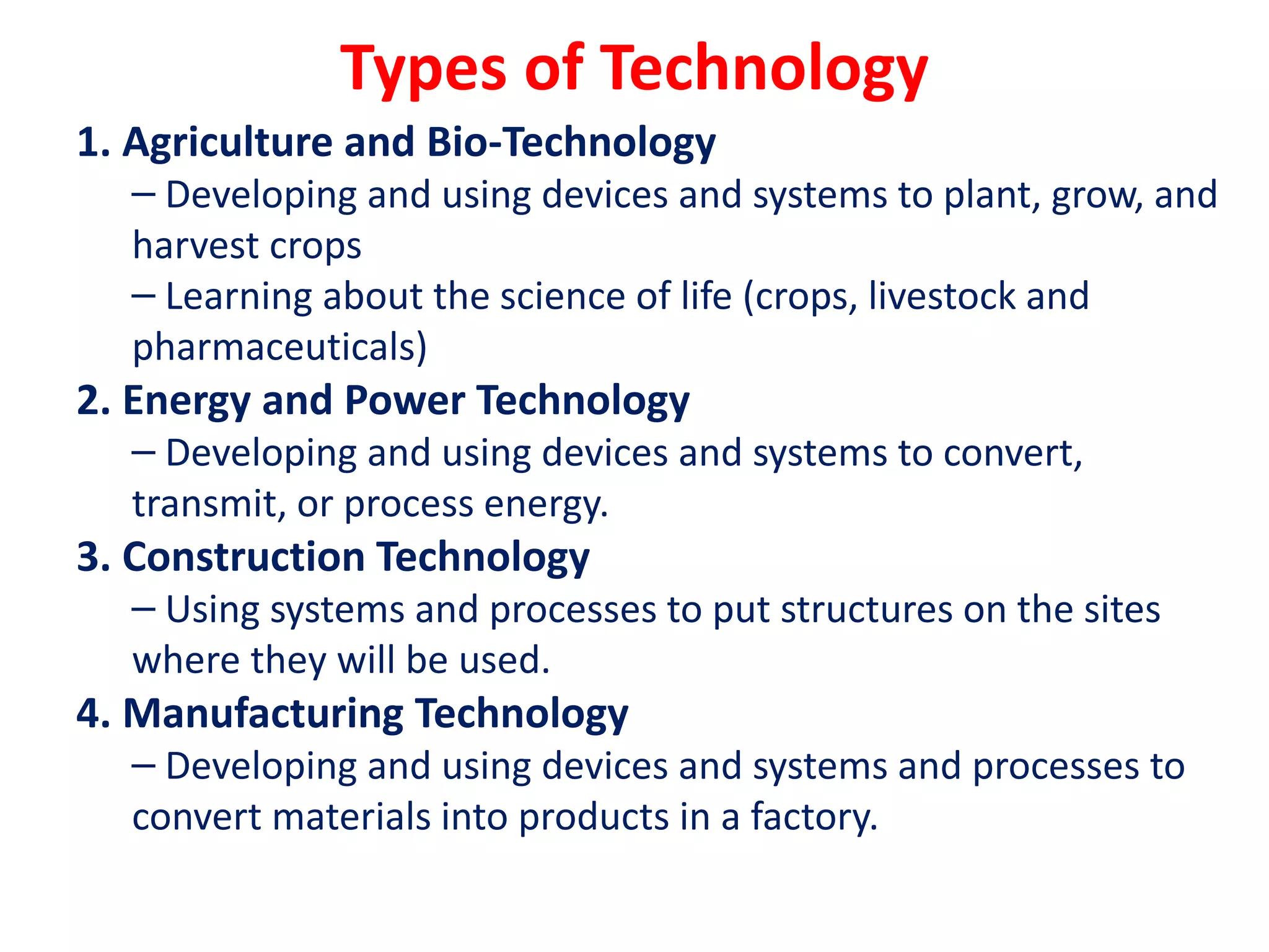 Sources and types of Technology | PDF