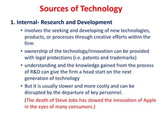 Sources and types of Technology | PDF