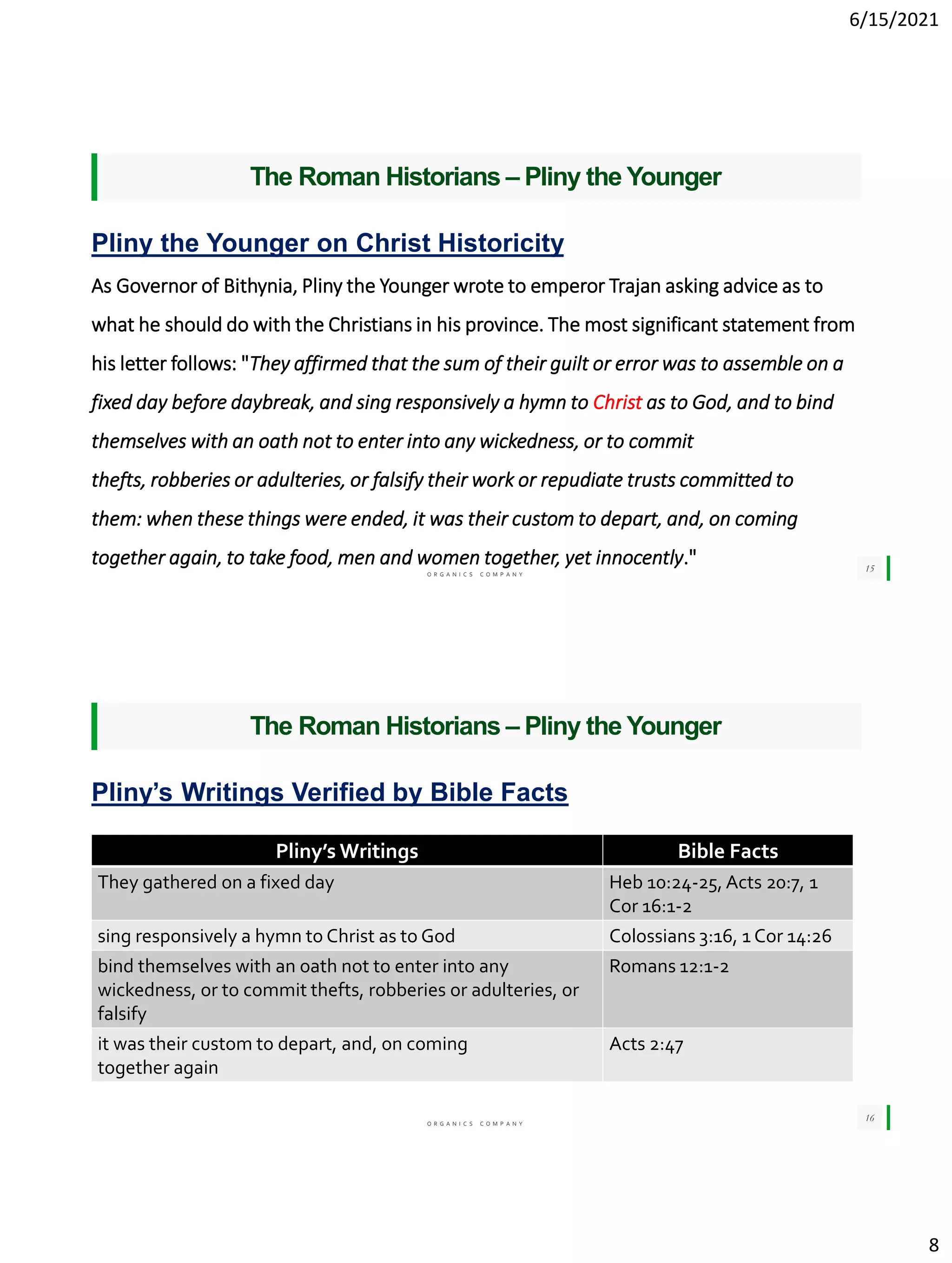 Lesson 2: Non Biblical Sources of Jesus Christ Historicity | PDF