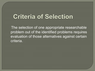 Sources & criteria of selection | PPTX