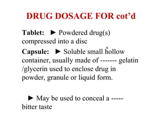 Sources & dosage forms of drugs | PPT