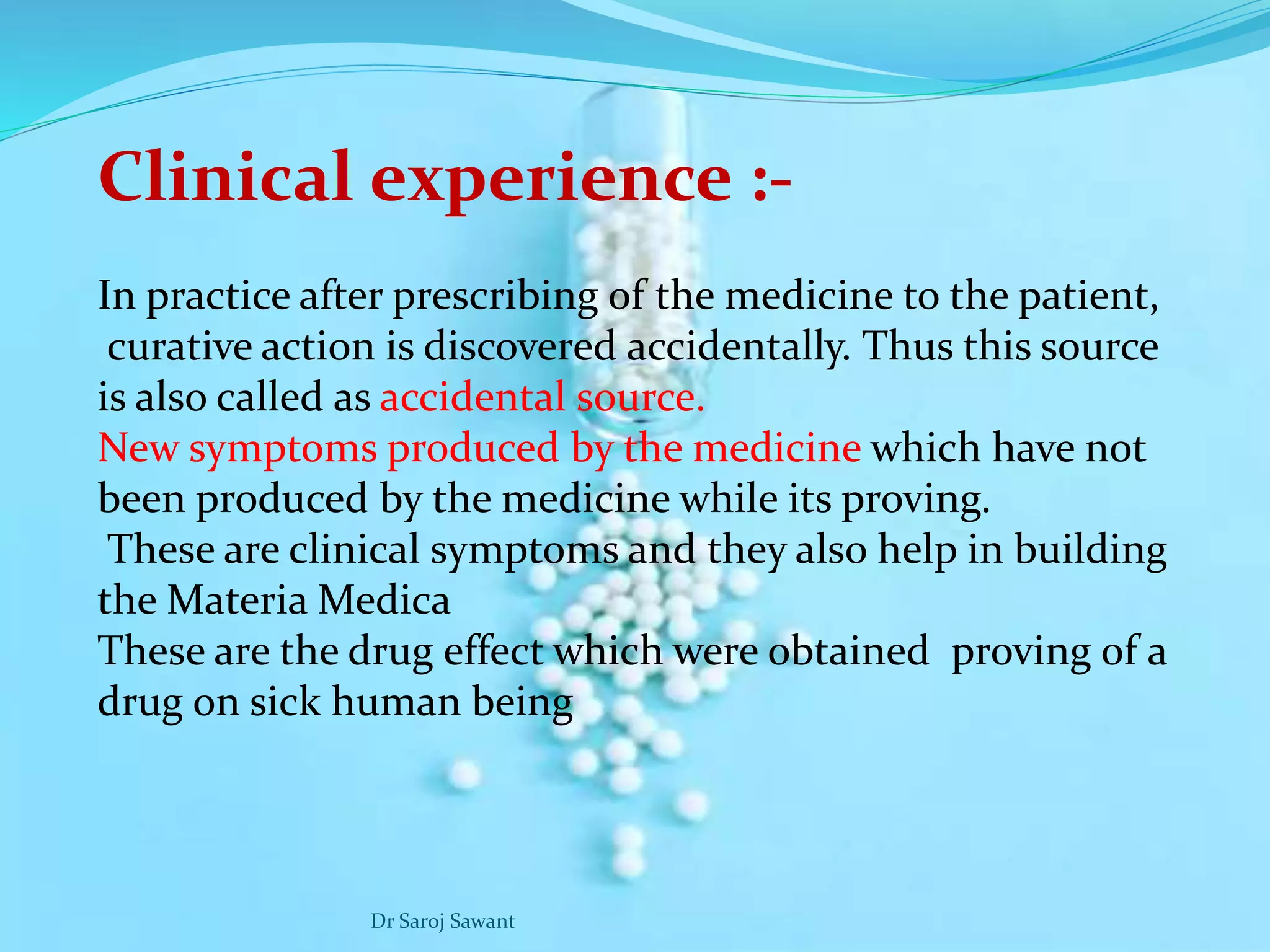 Sources & evolution of homoeopathic materia medica | PPTX