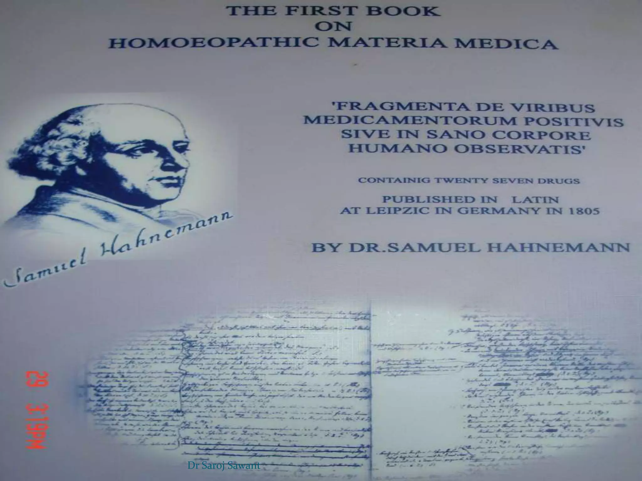 Sources & evolution of homoeopathic materia medica | PPTX