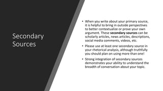 Sources for rhetorical analysis | PDF