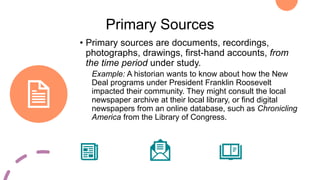 Primary vs. Secondary Sources | PPTX