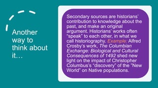 Primary vs. Secondary Sources | PPT