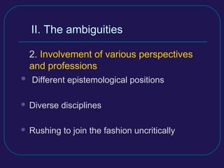 Sources of ambiguity in reflective practice | PPT