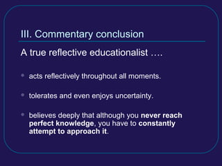 Sources of ambiguity in reflective practice | PPT