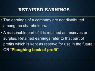 Sources of business finance | PPTX