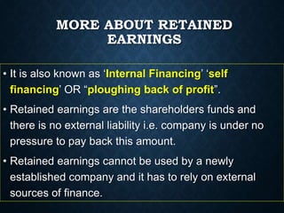 Sources of business finance | PPTX