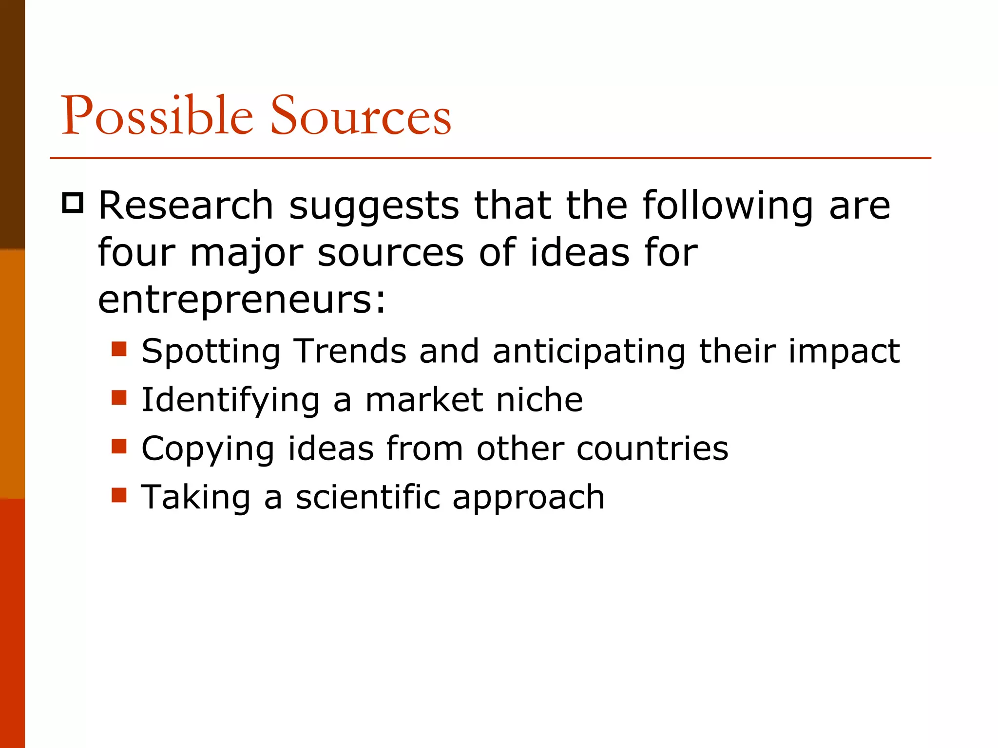 Sources of business ideas | PPT