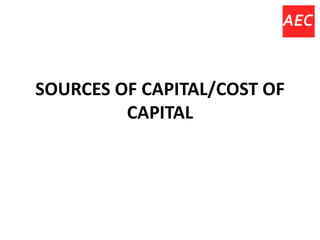 Sources of capital/ Cost of Capital | PPT