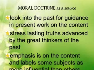 Sources of Curriculum Design | PPTX