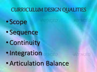 Sources of Curriculum Design | PPTX