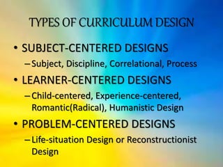 Sources of Curriculum Design | PPTX