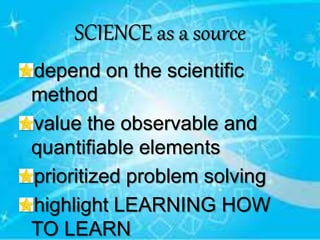 Sources of Curriculum Design | PPTX