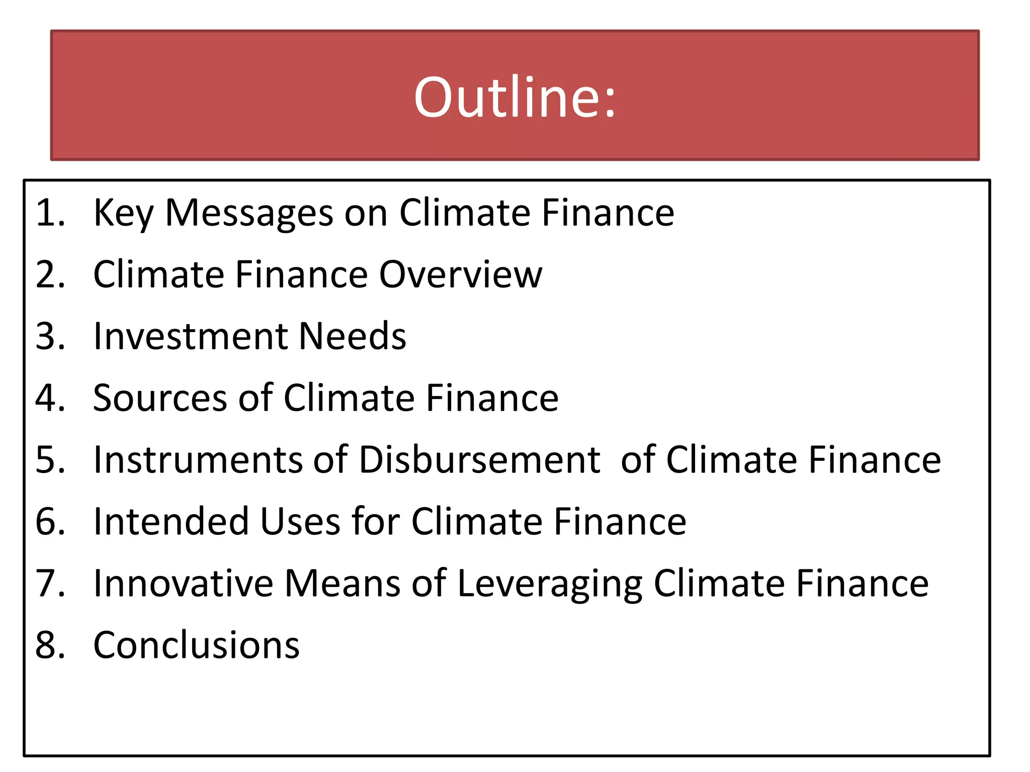 Sources of Climate Finance | PDF