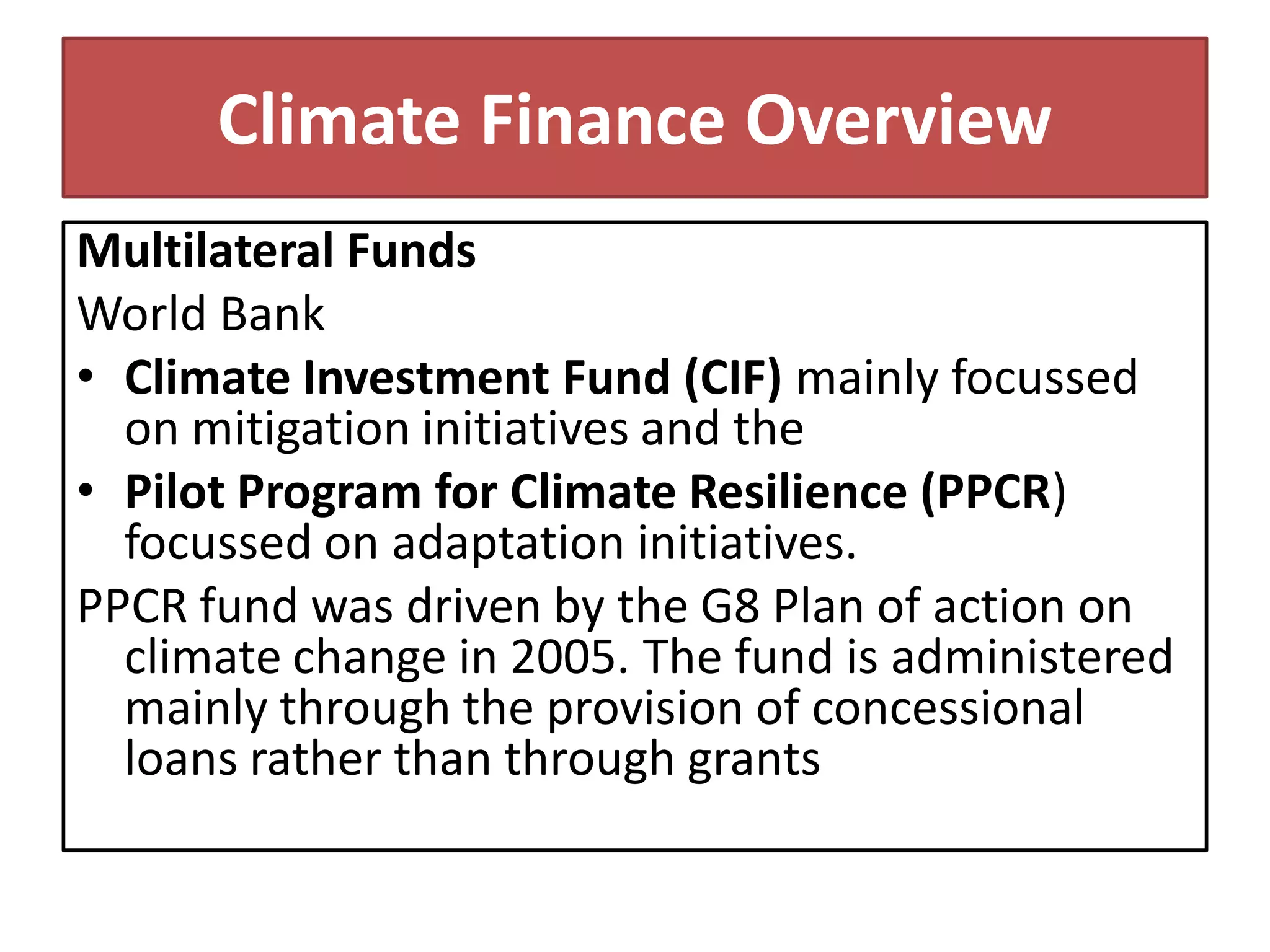 Sources of Climate Finance | PDF