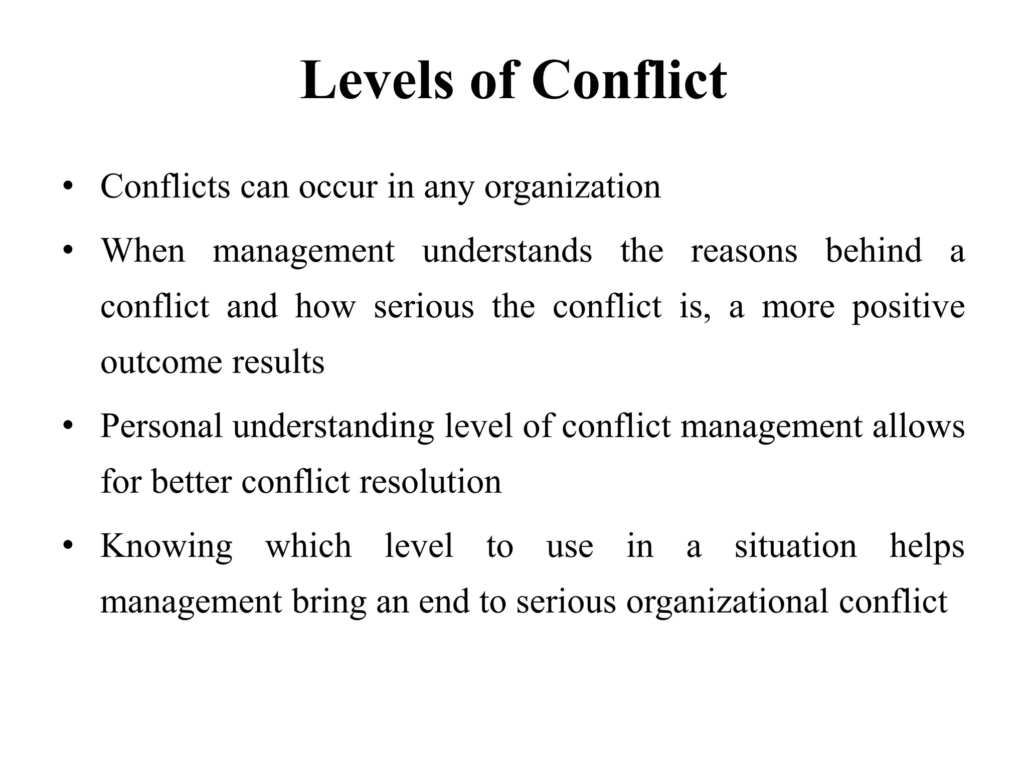 Sources of conflict, conflict resolution and impact on Project ...